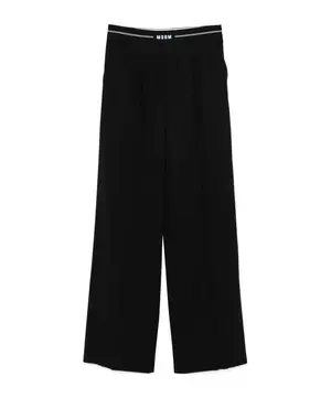MSGM Logo Waistband Tailored Trousers