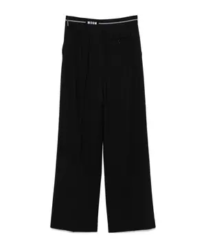 MSGM Logo Waistband Tailored Trousers