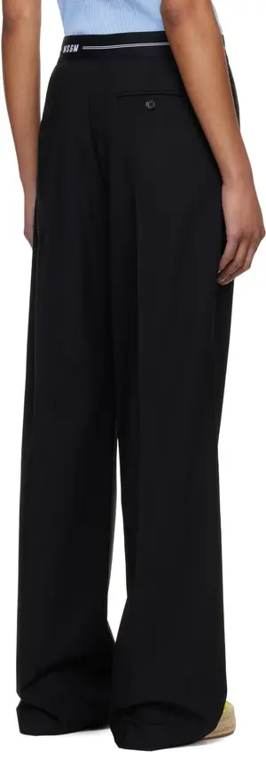 MSGM Logo Waistband Tailored Trousers