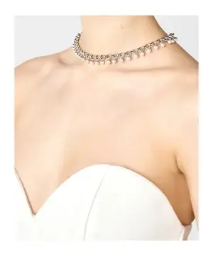 ROGER VIVIER Choker Necklace With Branded Pendant