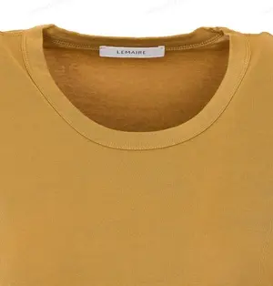 LEMAIRE Crewneck Short Sleeve T-shirt - Yellow