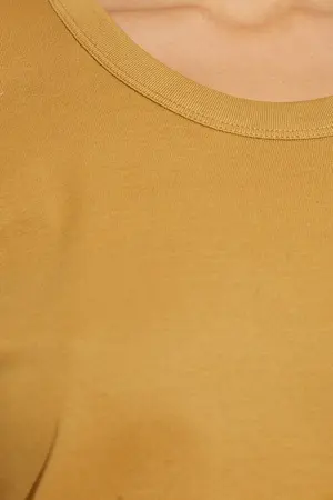 LEMAIRE Crewneck Short Sleeve T-shirt - Yellow