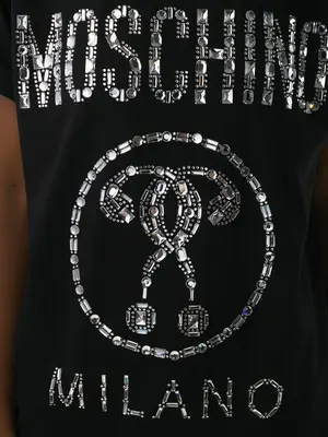 Moschino Rhinestone T-shirt - Black