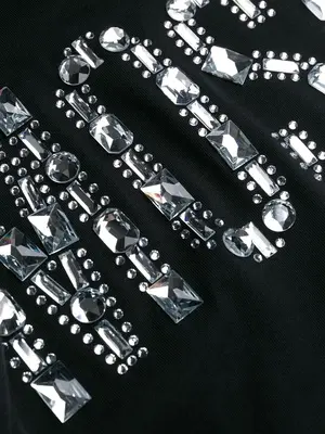 Moschino Rhinestone T-shirt - Black
