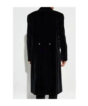 Dolce & Gabbana Velvet Double-breasted Long Coat