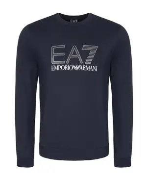 EA7 Long Sleeve Crewneck Sweater - Black