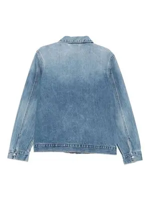 7 For All Mankind Zip-up Long-sleeved Denim Jacket