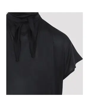 LEMAIRE Short Sleeve Foulard Top In Viscose Cotton Jersey