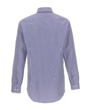 Etro Logo Embroidered Striped Shirt - Blue