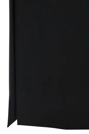 Max Mara Sleeveless Asymmetrical Collar Open Back Maxi Dress - Black