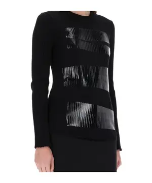 MAISON MARGIELA Ribbed Mini Dress With Striped Detailing
