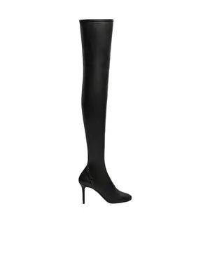 COURREGES Oblique Thigh-high Boots - Black