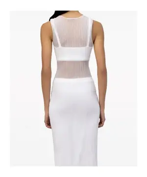 Simkhai Oakley Semi-sheer Tank Top - White