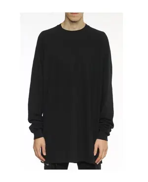 Rick Owens Logo Long-sleeved T-shirt - Black