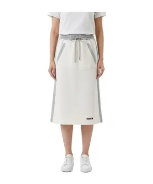 MARISSA CHIARA A-line Colorblock Skirt - White