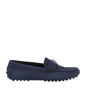 Dolce & Gabbana Logo Plaque Leather Loafers