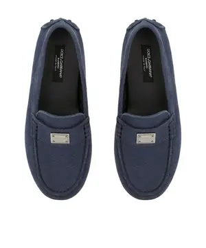Dolce & Gabbana Logo Plaque Leather Loafers