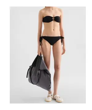 JIL SANDER Tangle Side Ties Bikini Briefs - Black