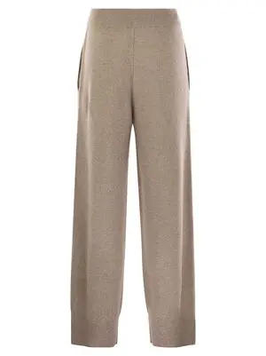 Brunello Cucinelli Straight Leg Knitted Trousers - Gray