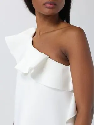 MSGM One-shoulder Ruffled Mini Dress - White
