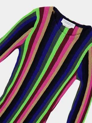 Gabriela Hearst Striped Ribbed Knit Maxi Dress
