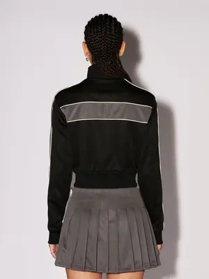 AMBUSH Cropped Track Jacket With Emblem Detail - Black
