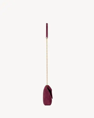 Saint Laurent Cassandre Small Chain Pouch - Deep Fuchsia