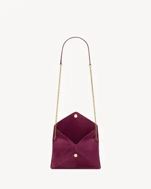 Saint Laurent Cassandre Small Chain Pouch - Deep Fuchsia