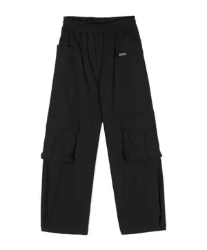 Monnalisa Stretch Cargo Trousers - Black
