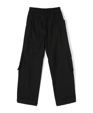 Monnalisa Stretch Cargo Trousers - Black