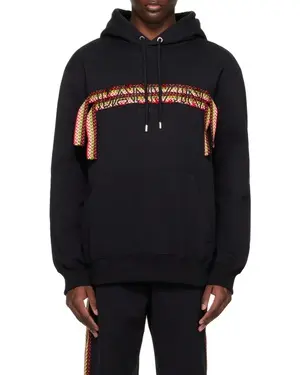 LANVIN Curb Lace Oversized Hoodie - Black