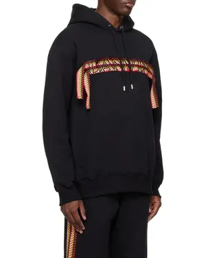 LANVIN Curb Lace Oversized Hoodie - Black