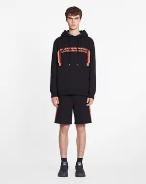 LANVIN Curb Lace Oversized Hoodie - Black