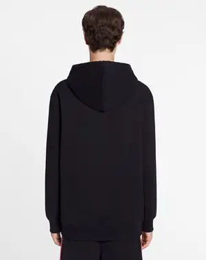 LANVIN Curb Lace Oversized Hoodie - Black