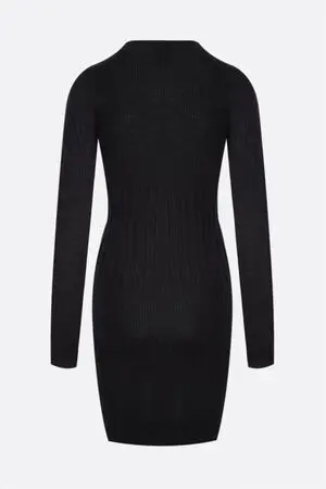 Givenchy Ribbed Wool Long Sleeve Dress