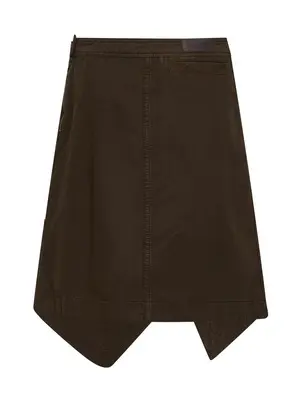 LEMAIRE Zip Detailed Asymmetric Skirt - Cocoa