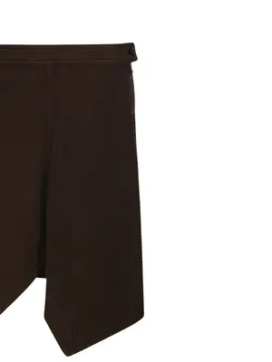 LEMAIRE Zip Detailed Asymmetric Skirt - Cocoa