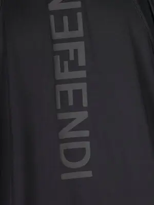 Fendi Acetate Hooded Zip-up Jacket With Logo Detail