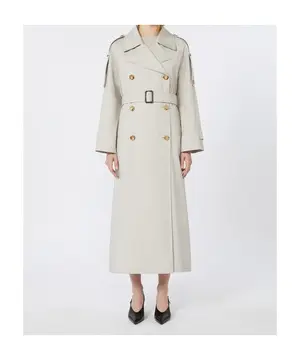 Max Mara Double-breasted Belted Coat - Raw