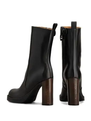 TOD'S Leather Zip-fastening Block-heel Boots