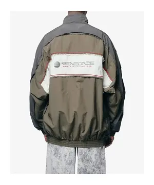Martine Rose Layered Track Jacket - Green / Dark Green