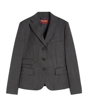 Max Mara Single-breasted Jacket - Dark Grey