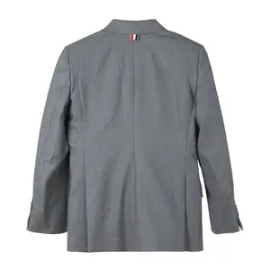 Thom Browne Single-breasted Twill Blazer - Medium Grey