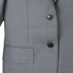 Thom Browne Single-breasted Twill Blazer - Medium Grey