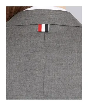 Thom Browne Single-breasted Twill Blazer - Medium Grey