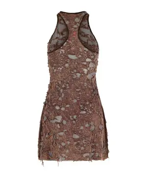 DIESEL® Sleeveless Distressed Mini Dress