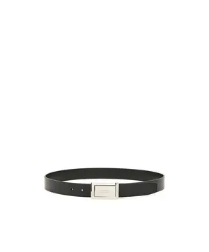 FERRAGAMO Gancini Reversible Buckle Belt - Black Shell/black