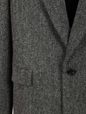 Saint Laurent Single-breasted Long-sleeved Blazer - Black