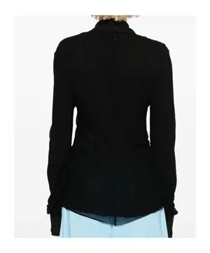 JIL SANDER Crepe Shirt With Buckle Cuffs - Black