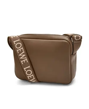 Loewe Military Messenger Bag In Calfskin And Jacquard